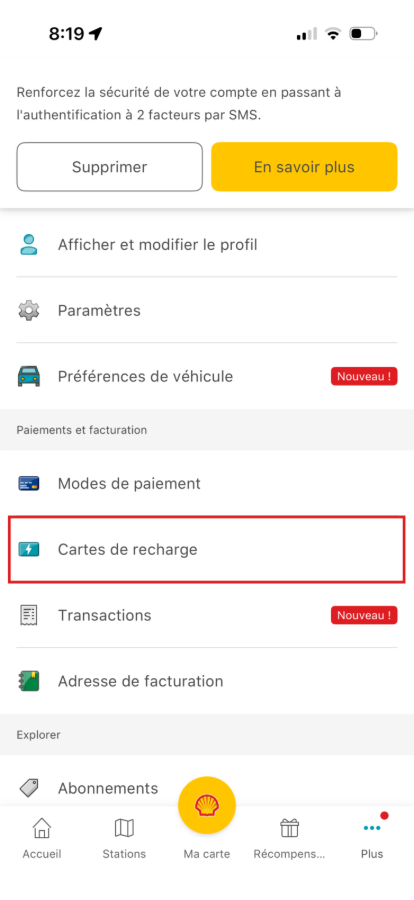 Ma carte de recharge est bloquée. Que dois-je faire ? – Shell